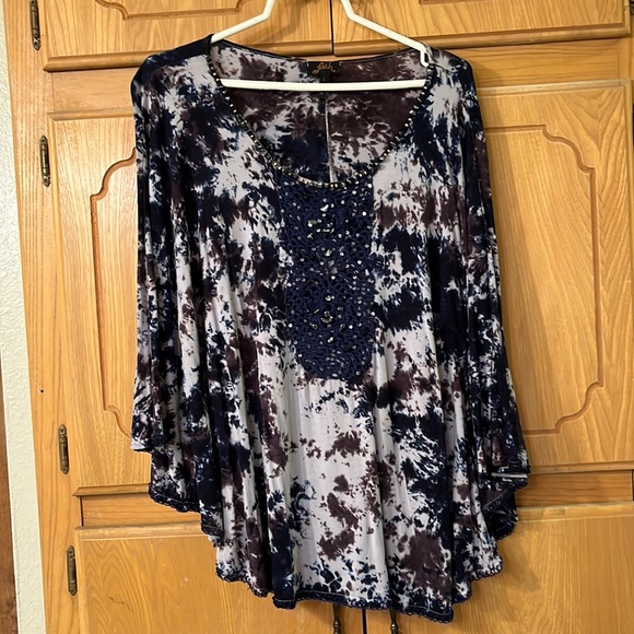 Faith | Tops | Faith Hippie Style Tie Dye Blouse With Beads | Poshmark